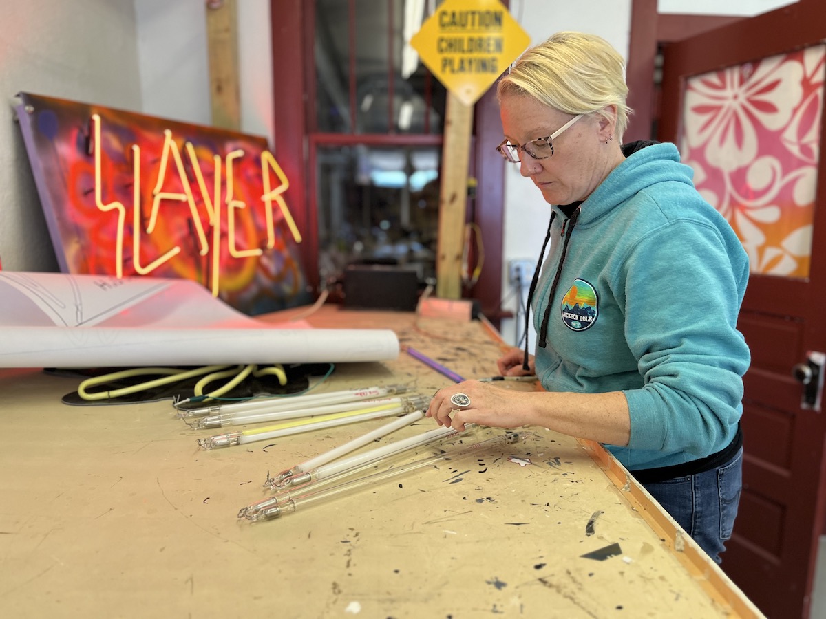 Neon niche: Tube-bender Connie Morgan lights up Wyoming - WyoFile