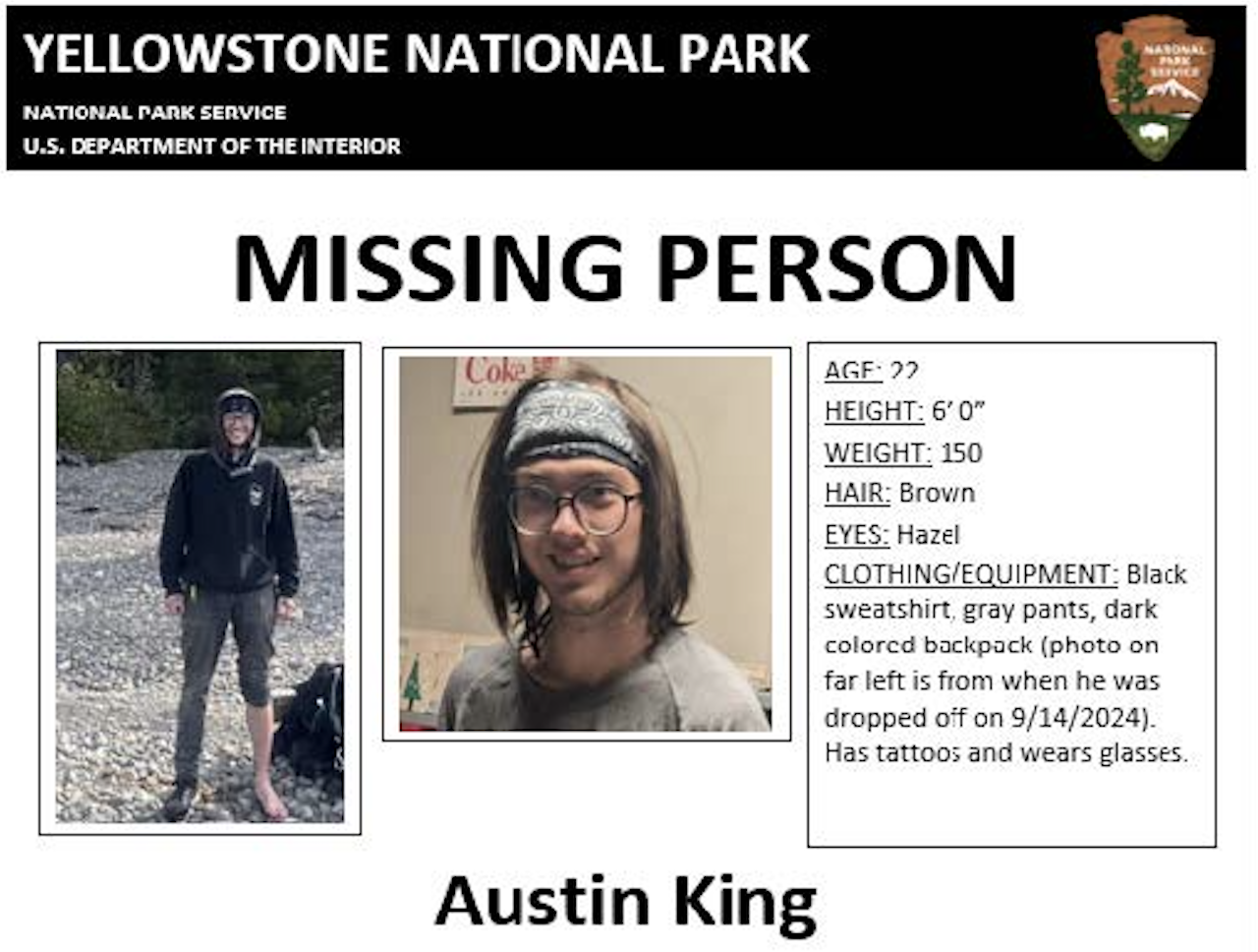 Missing Yellowstone hiker’s dad continues ground search without park’s ...